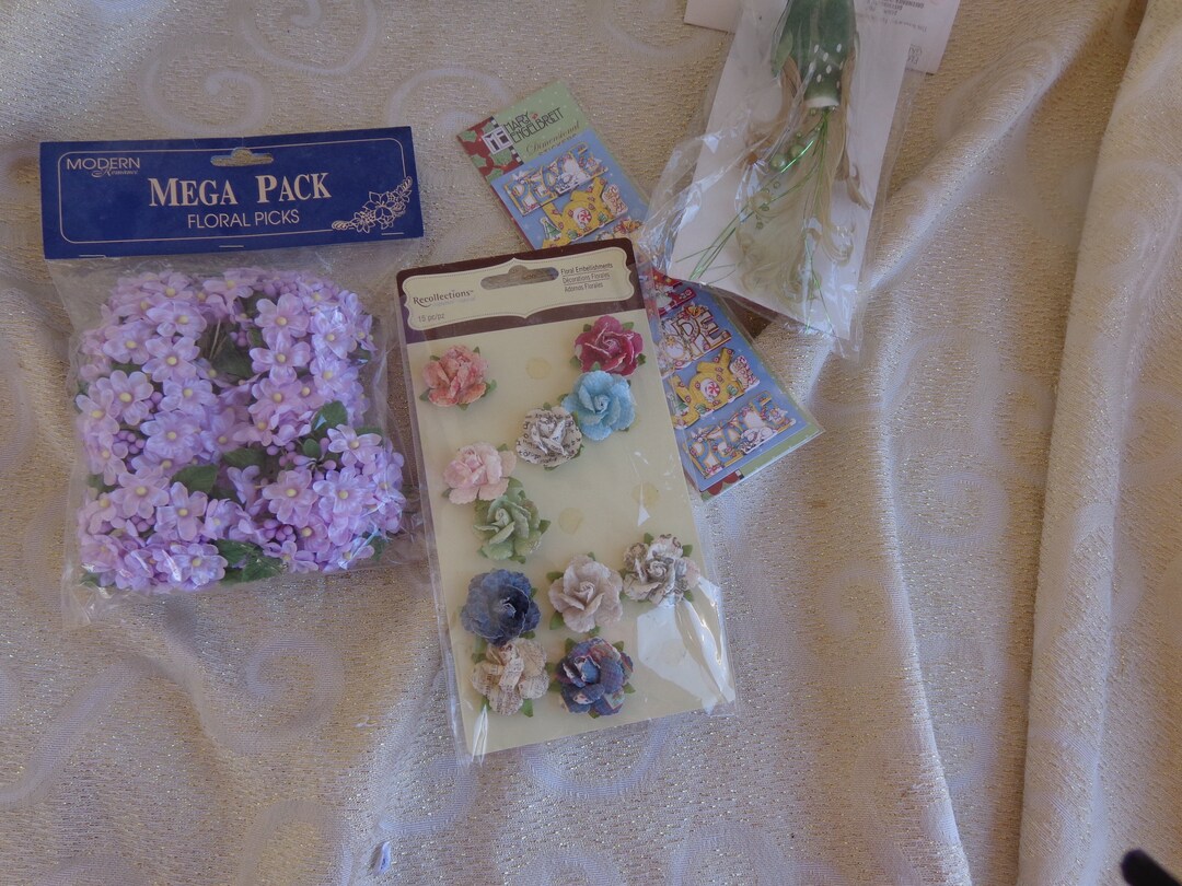 SPRING ART SUPPLIES - Flowers, Bird, Mary Engelbreit Stickers and Roses ...