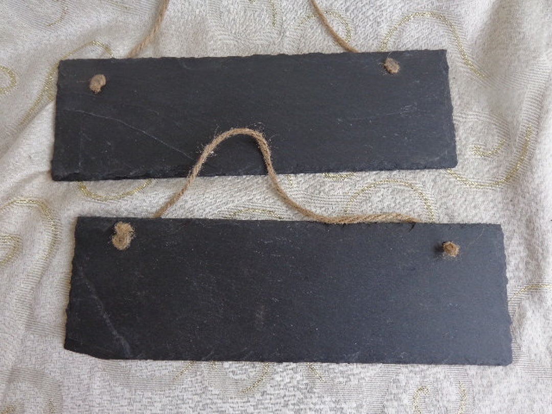 PAIR BLANK SLATE Plaques 11 X 3 1/4 X 1/4 - Etsy