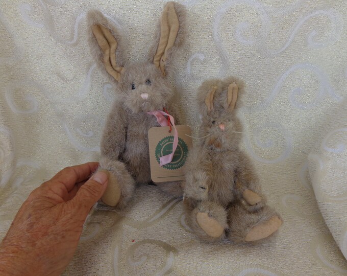 TOY BUNNY PAIR by Boyd's Bears 8 and 11 Tall Archive Collection 1990's ...