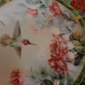 ANNA'S HUMMINGBIRD Plate Lena Lius Hummingbird Treasury Collection 2nd ...