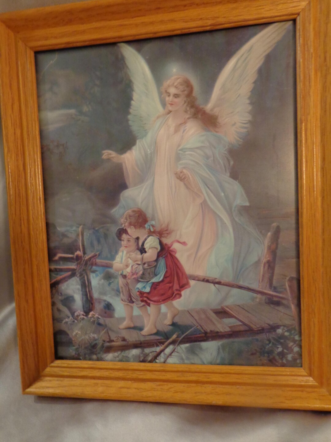 GUARDIAN ANGEL PICTURE 8 X 10 Print With Wood Frame - Etsy