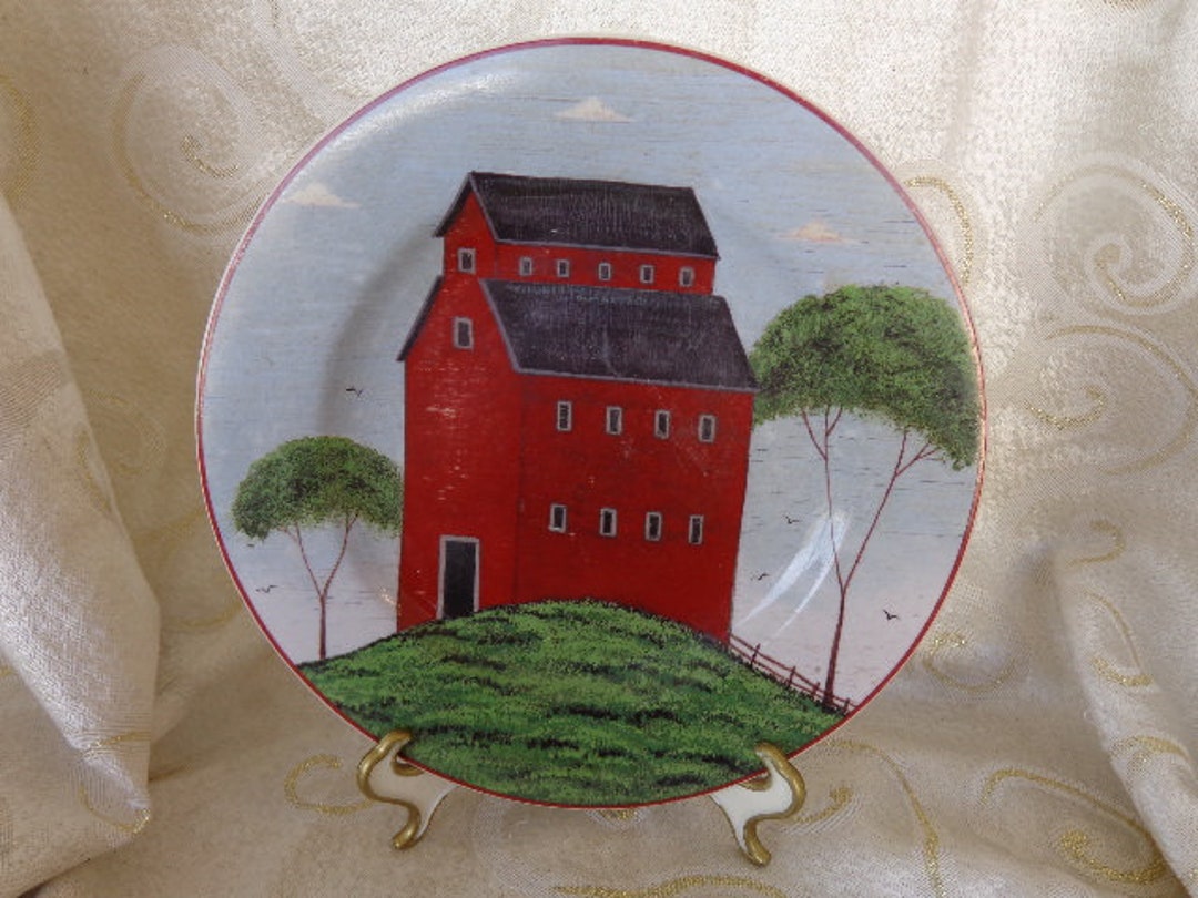 WARREN KIMBLE 'barns" Plate - 8 1/4" - Three Story Barn Plate by Sakura ...