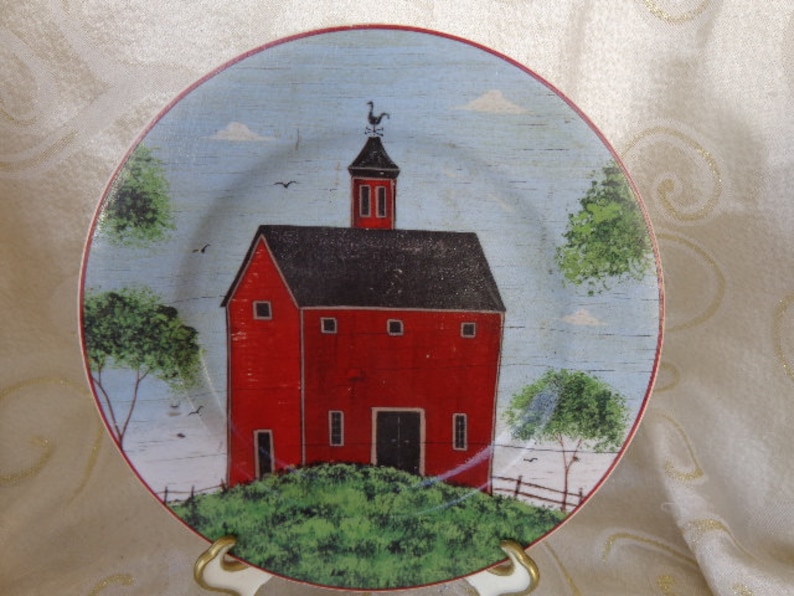 WARREN KIMBLE 'barns" Plate - 8 1/4" - Two Story Barn Plate by Sakura ...