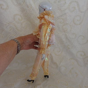 GOLDEN YELLOW MIME Doll - 15" Mime Clown Doll - Dressed in Shiny ...