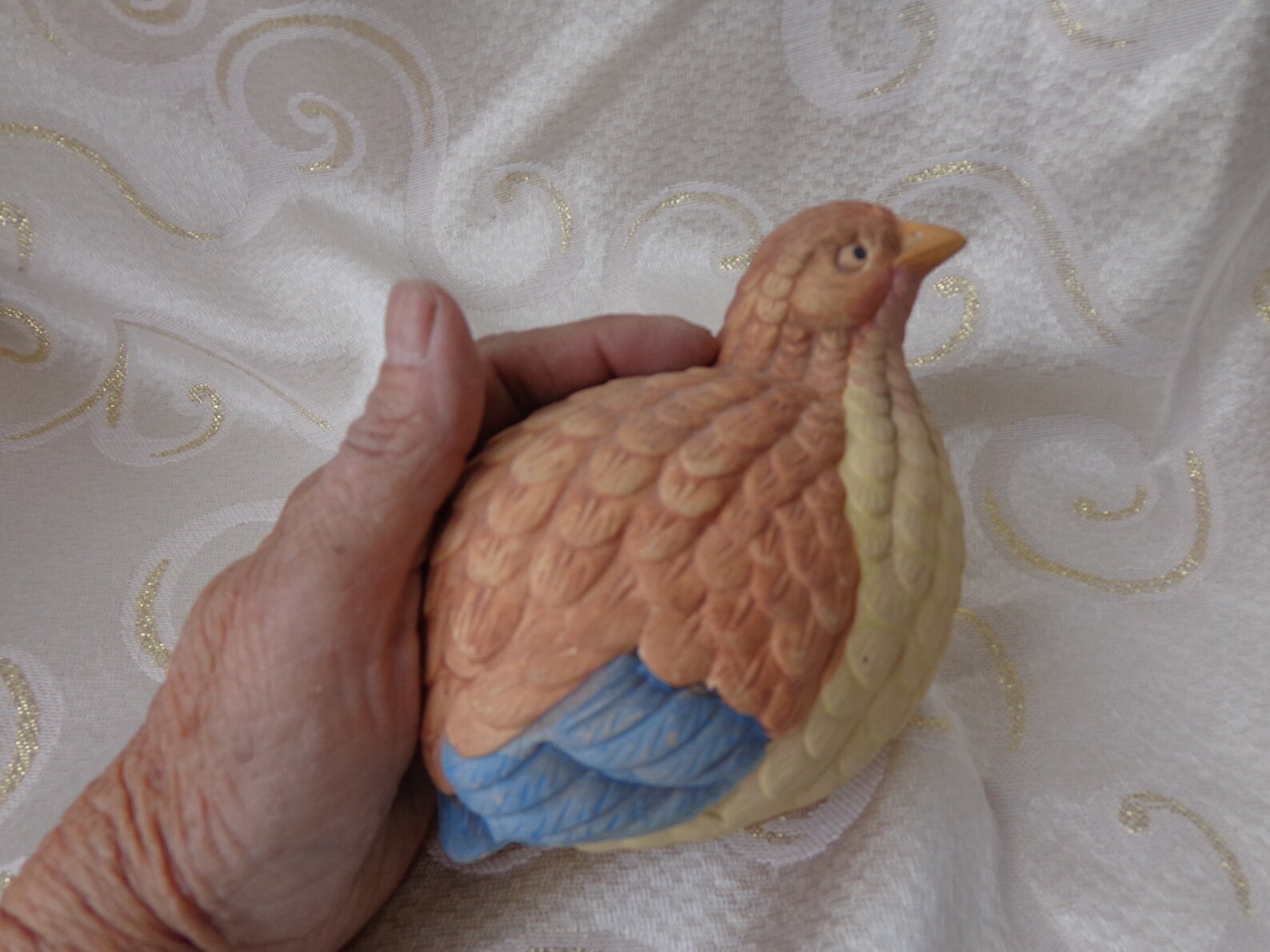Hand Painted Ceramic Quail/partridge - Ceramic Quail - Brown Quail ...