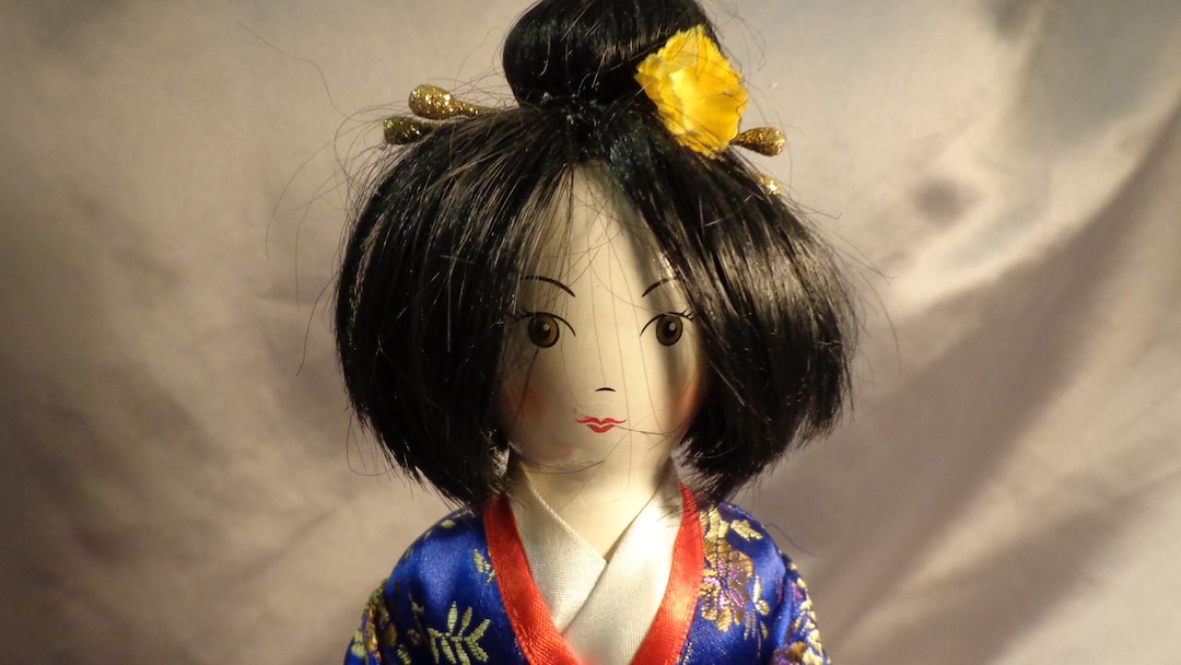 GEISHA NUTCRACKER DOLL - 12"h - Hand Painted Wooden Japanese Geisha ...