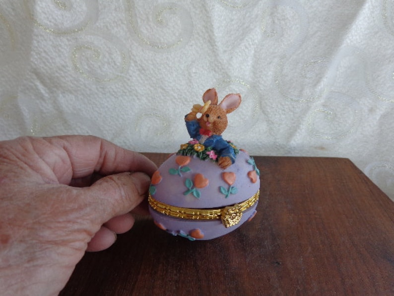 EASTER BUNNY TRINKET Box 3 1/4h X 3l X 2w - Etsy