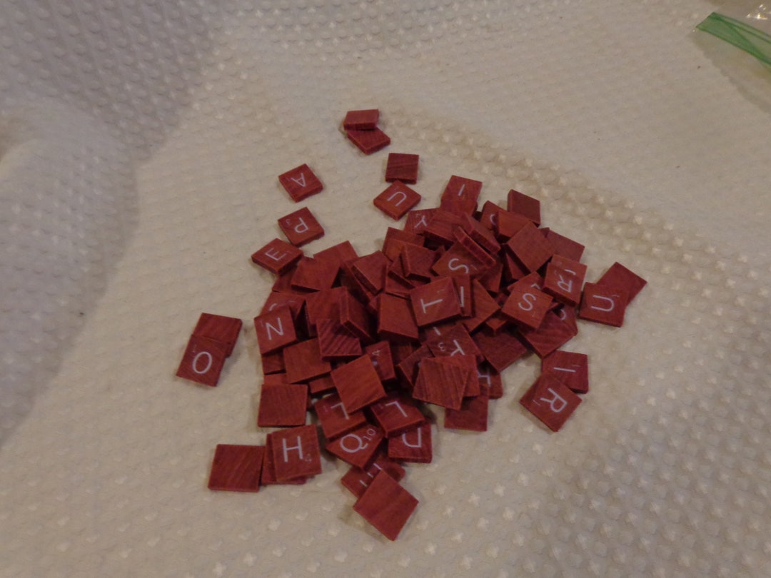 100 Pink Tone Letter DARK SCRABBLE TILES Pink Tone Letter Scrabble ...