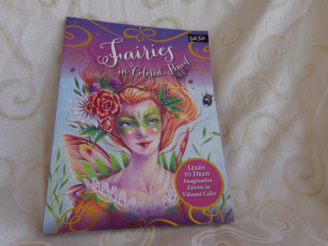 DRAWING FAIRIES ART Book - 11 1/2" X 8 3/4" 128 Pg Art Book "learn to ...
