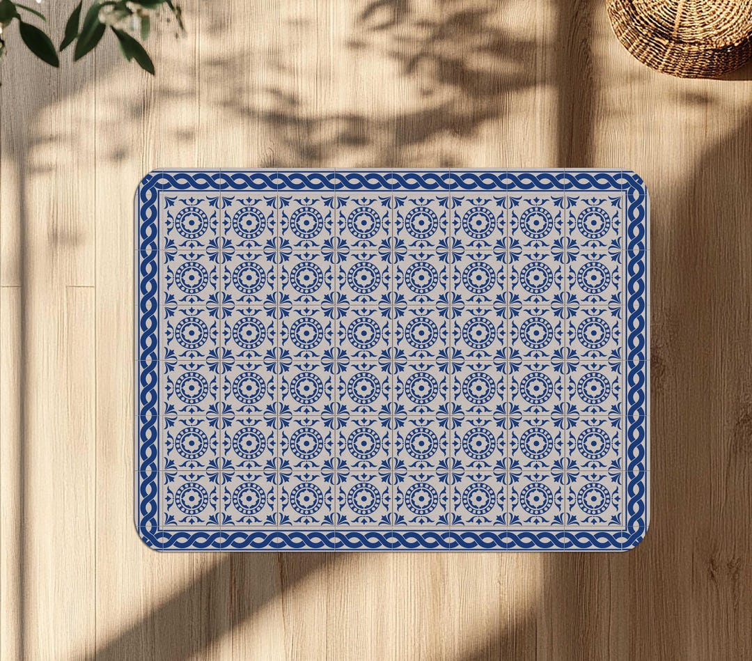 Printed Office Chair Mat: Non-Slip Floor Protector, Easy Clean, 2mm ...