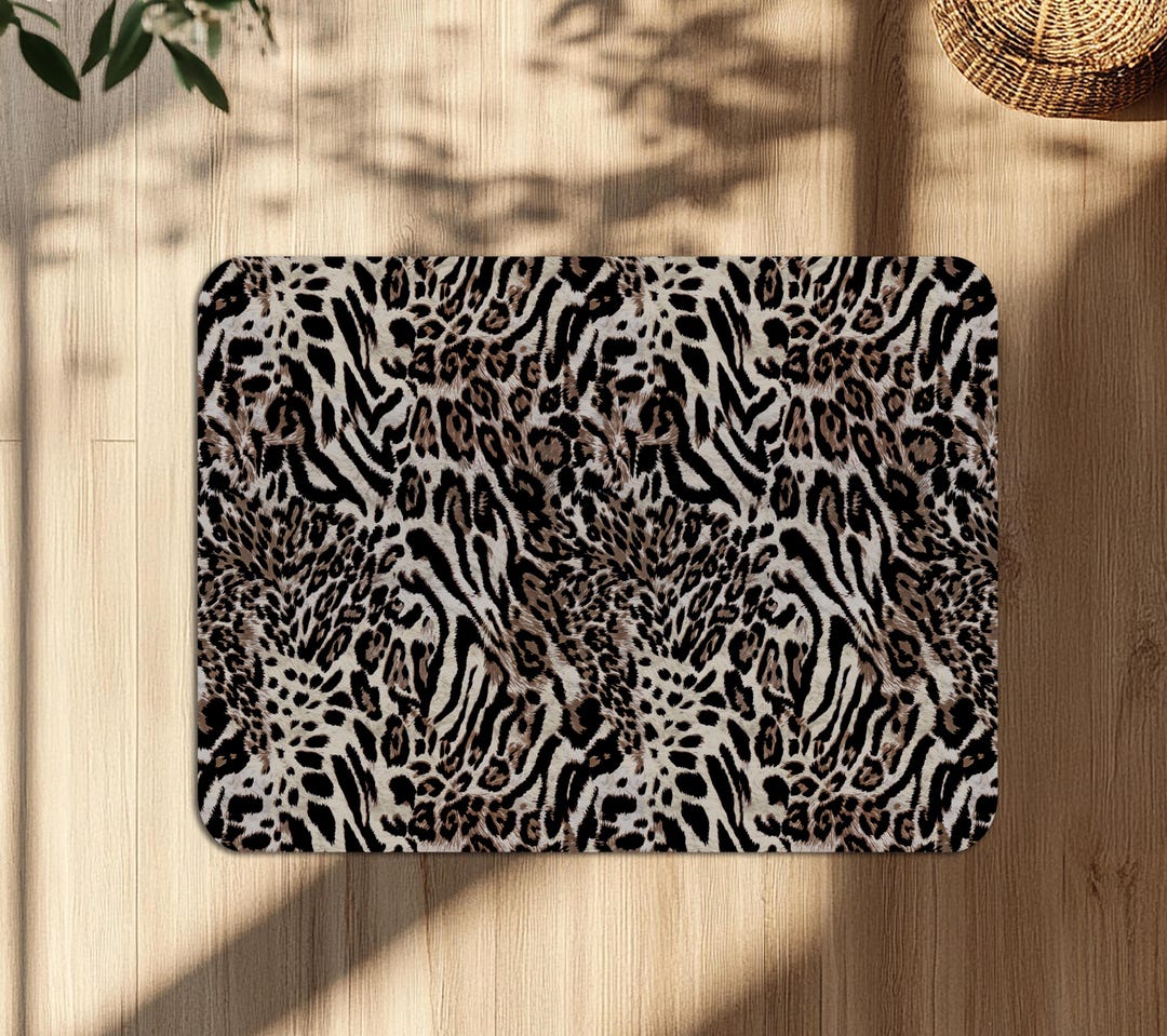 Luxury Leopard Office Chair Mat, Animal Print, Floor Protector, 3mm ...