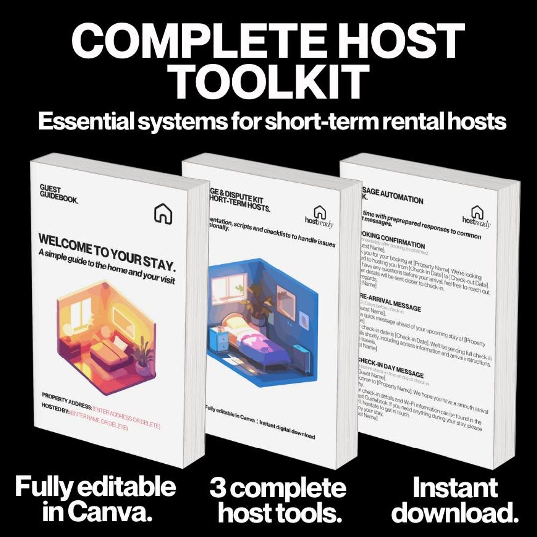 Complete Host Toolkit | Airbnb Templates for Short-term Rental Hosts ...