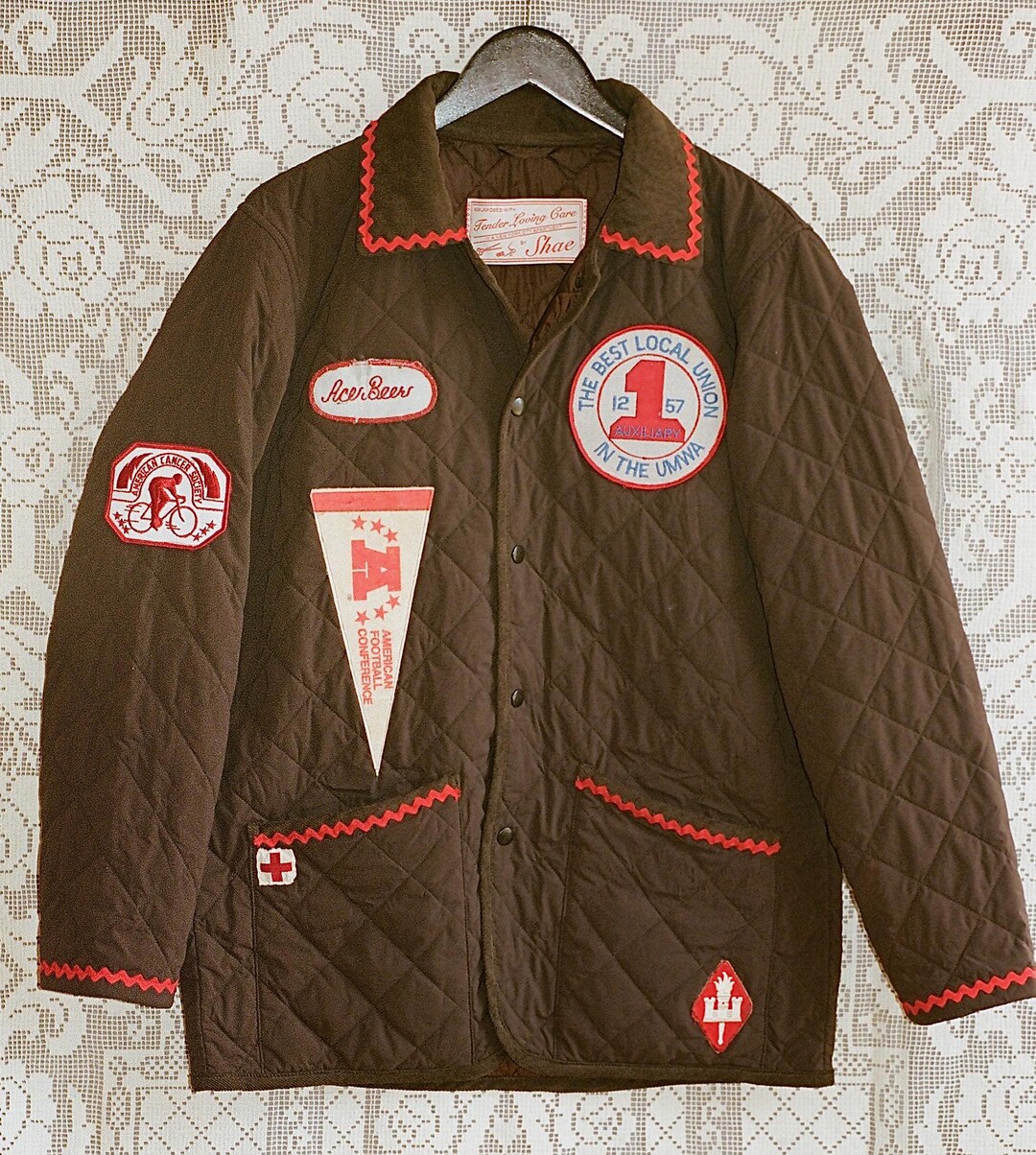 One of a Kind Upcycled Vintage Jacket With Hand-sewn Patches, Ric-rac ...