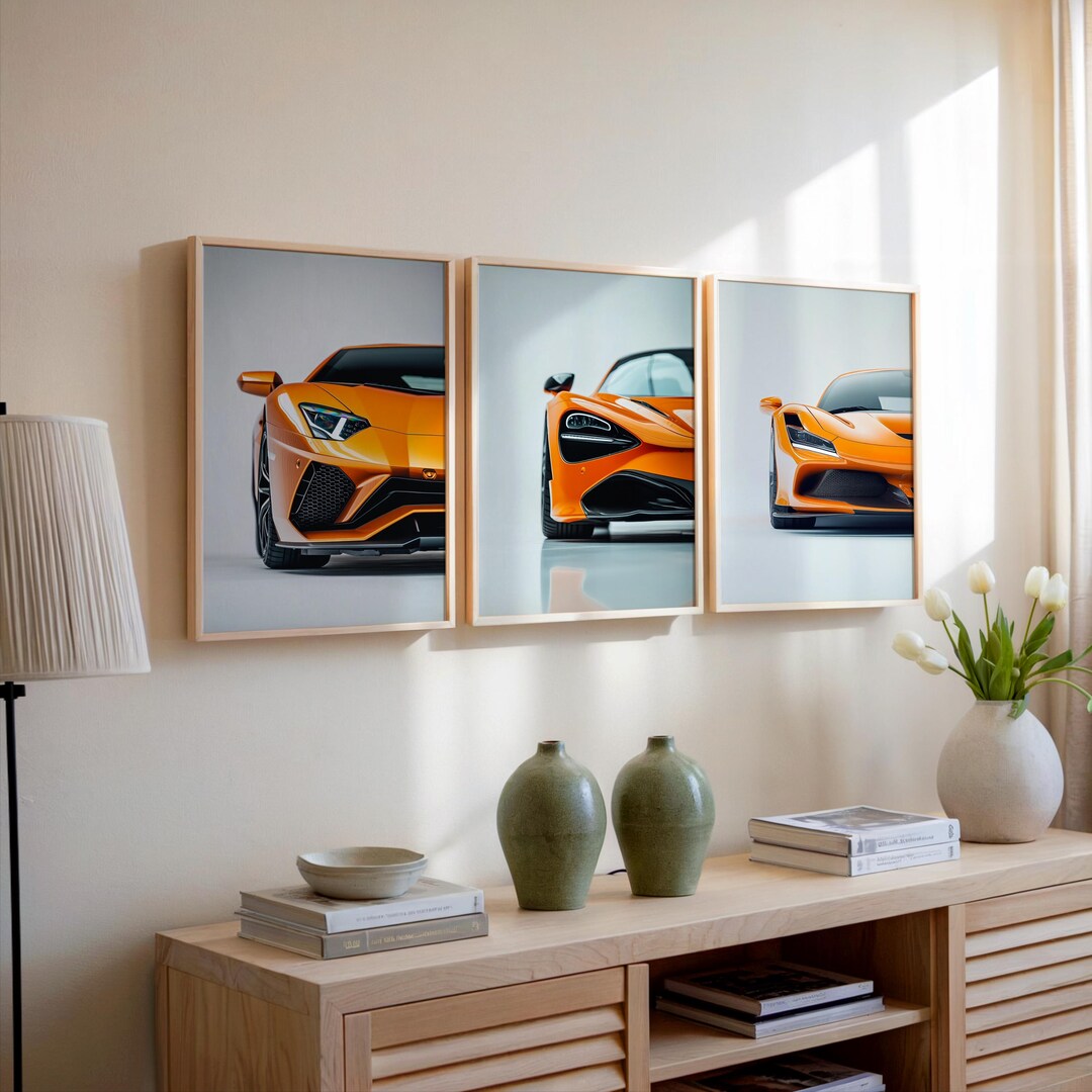 3 Sports Car Posters | Lamborghini, Ferrari, Mclaren | Car Prints | Car ...