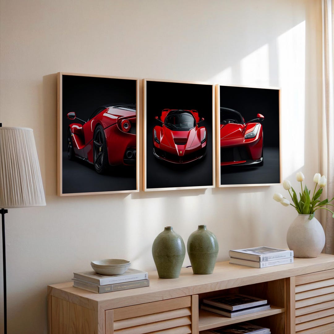 Super Car Poster Set | Car Posters | Vintage Ferrari Posters | Vintage ...