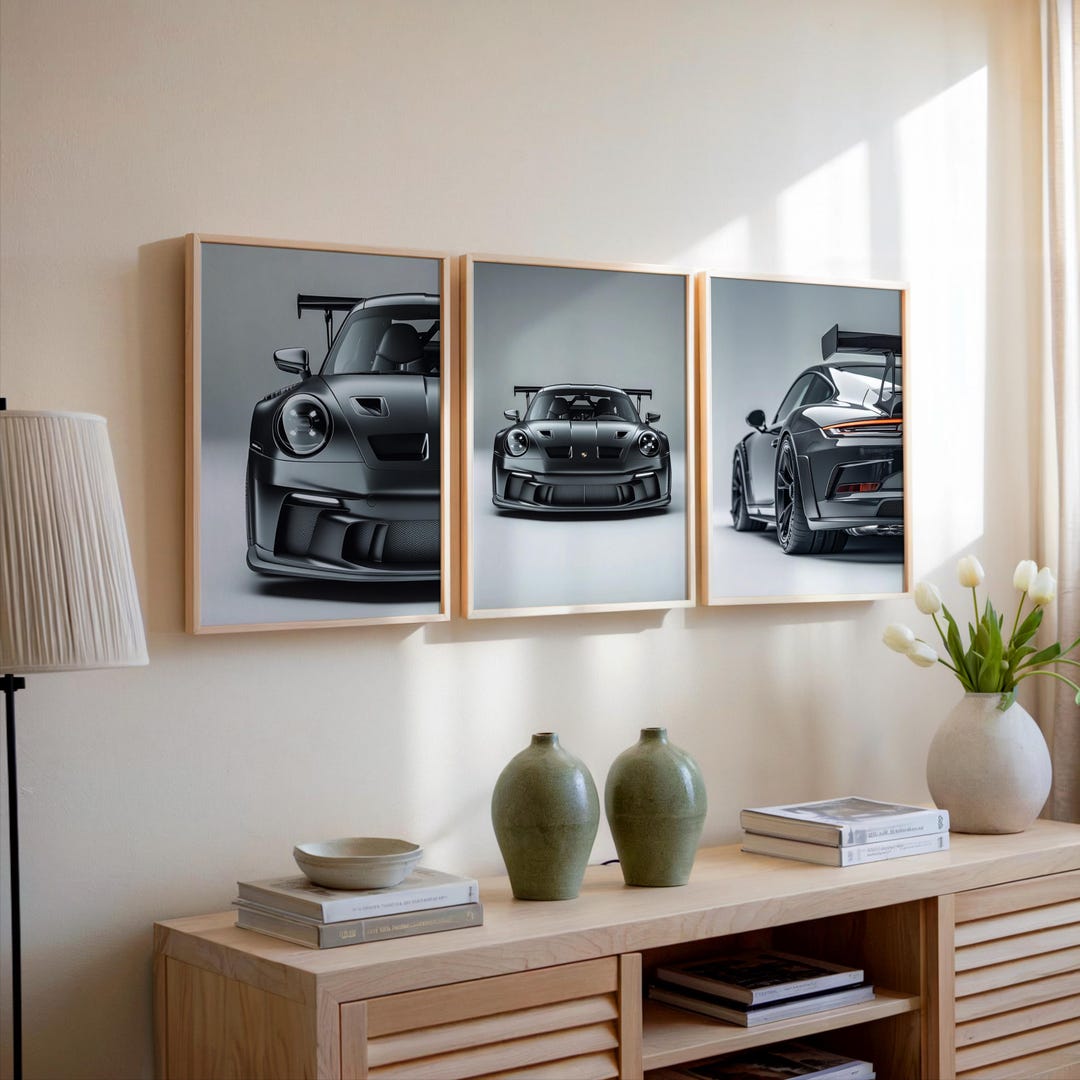 Super Car Poster Set | Car Posters | Vintage Porsche Posters | Vintage ...