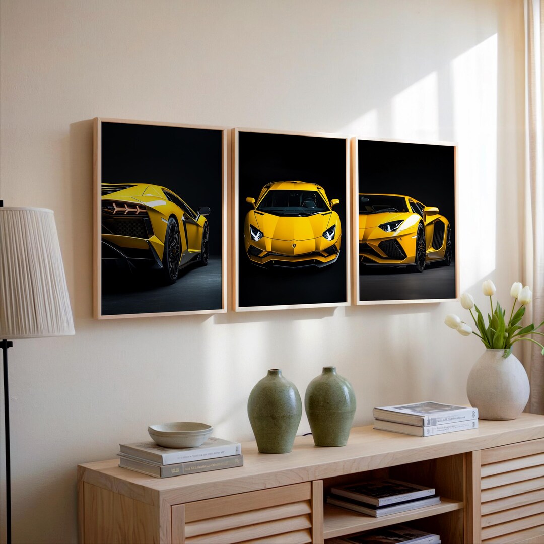 Super Car Poster Set | Car Posters | Clean Lamborghini Posters ...