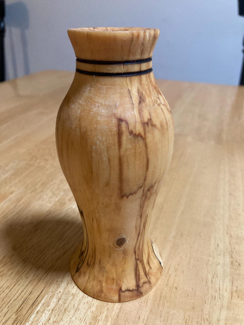 Hand Turned Spalted White Birch Wood Vase - Danish Oil Finish - Etsy