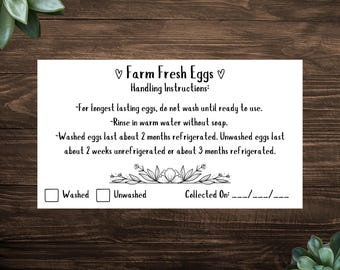 Farm Fresh Egg Loyalty Punch Cards - Etsy