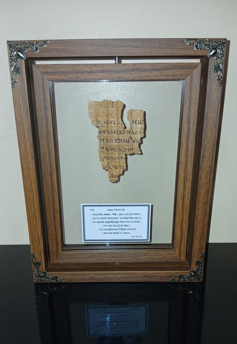 P52 Manuscript Replica. St John New Testament Papyrus. - Etsy