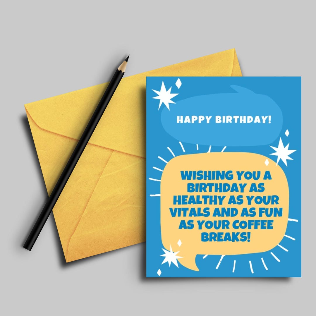 Funny Healthcare Birthday Card Printable - Nurse Doctor Birthday Gift ...