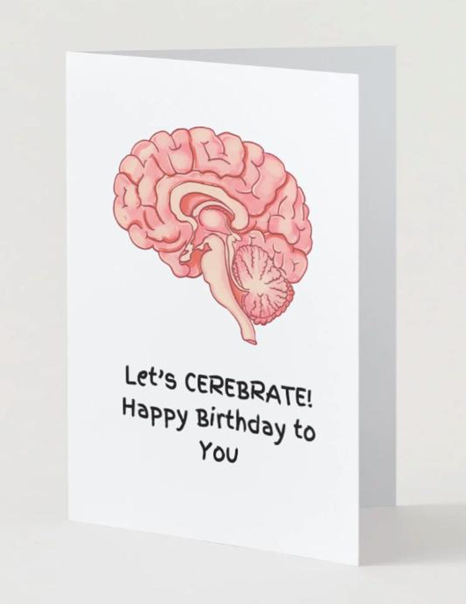 Let’s CEREBRATE! Funny Brain Pun Birthday Card | Digital Printable ...