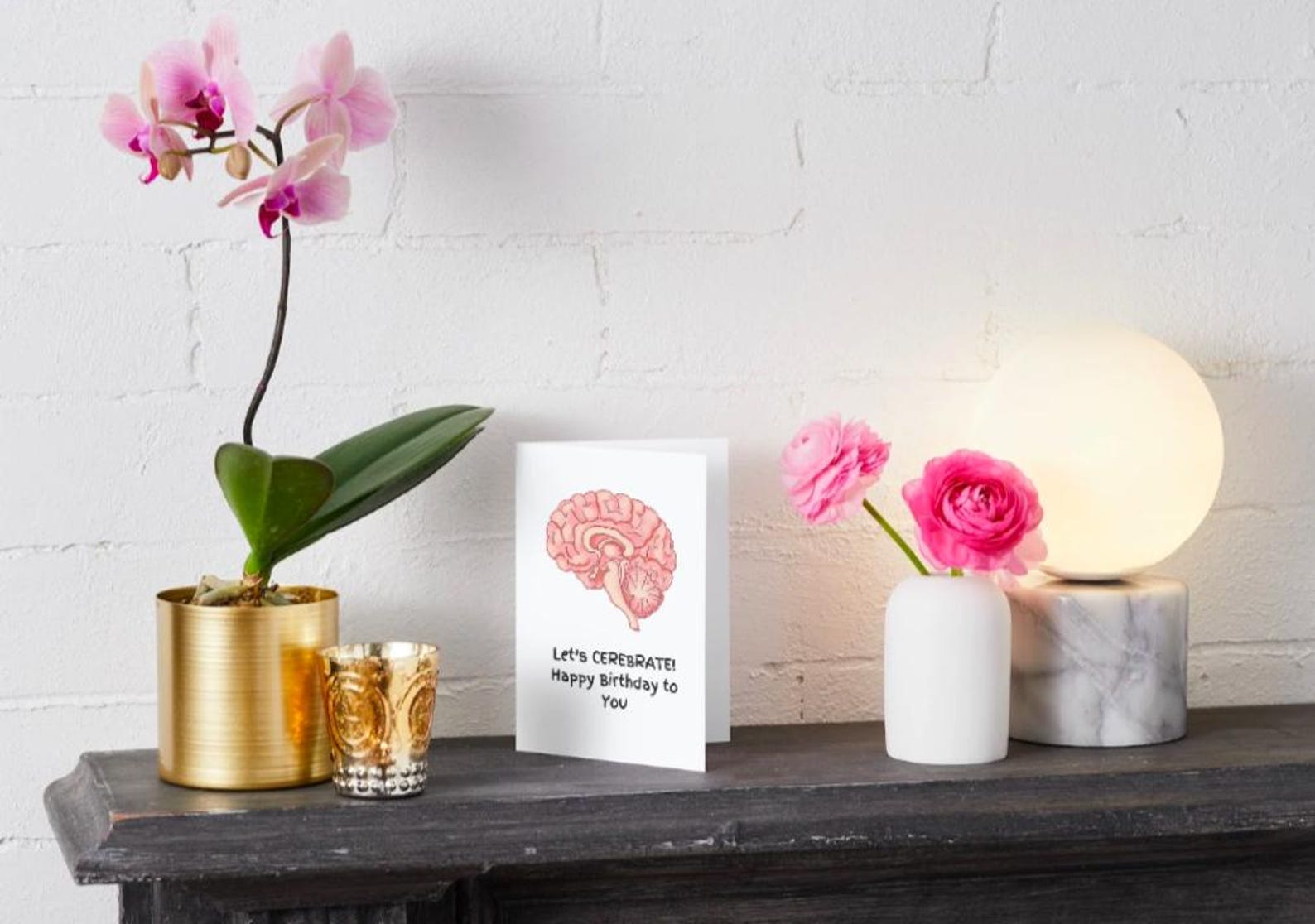 Let’s CEREBRATE! Funny Brain Pun Birthday Card | Digital Printable ...