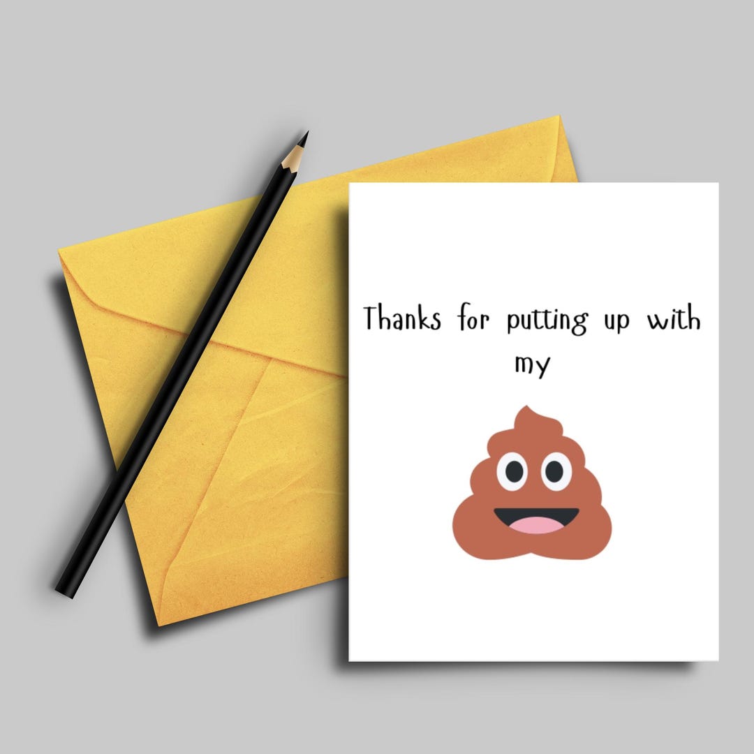 Funny Poop Emoji Thank You Card Printable - Mentor Nurse Doctor ...