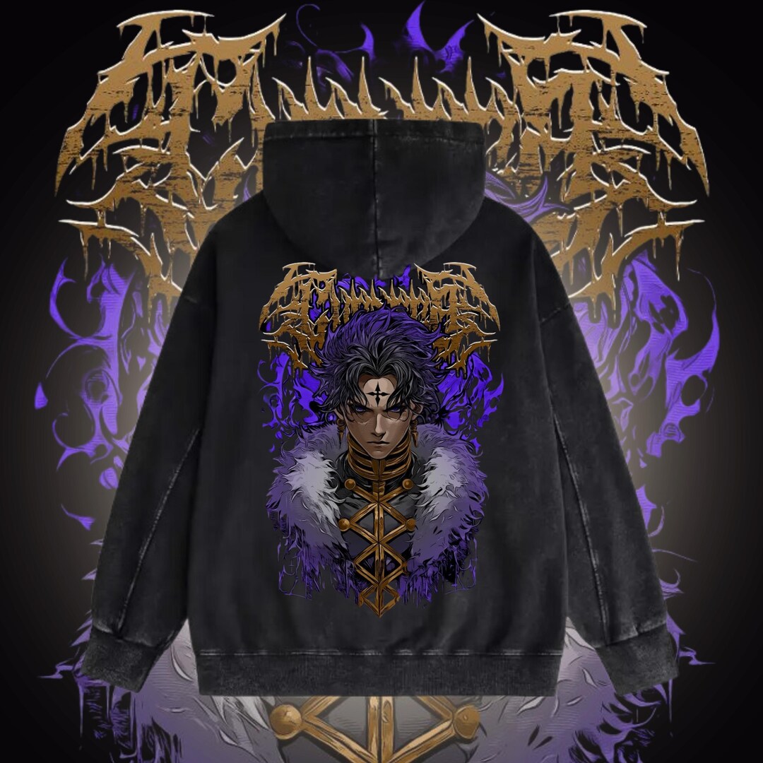 Hxh Anime Oversized Hoodie | Acid-washed Style Heavy Hoodie | Chrollo ...