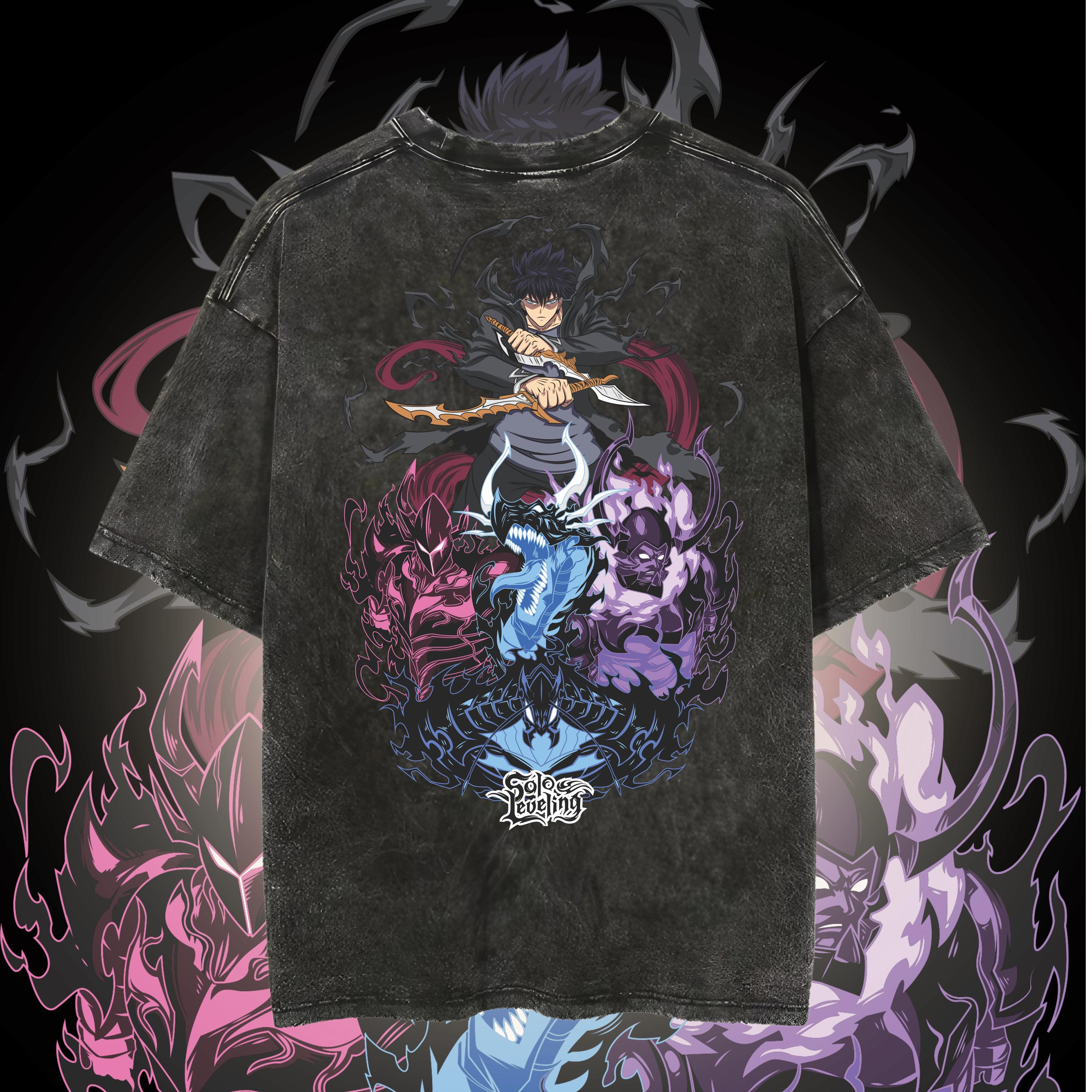 Solo Leveling Anime Tee | Premium Heavy Fabric Tshirt | Anime Graphic ...