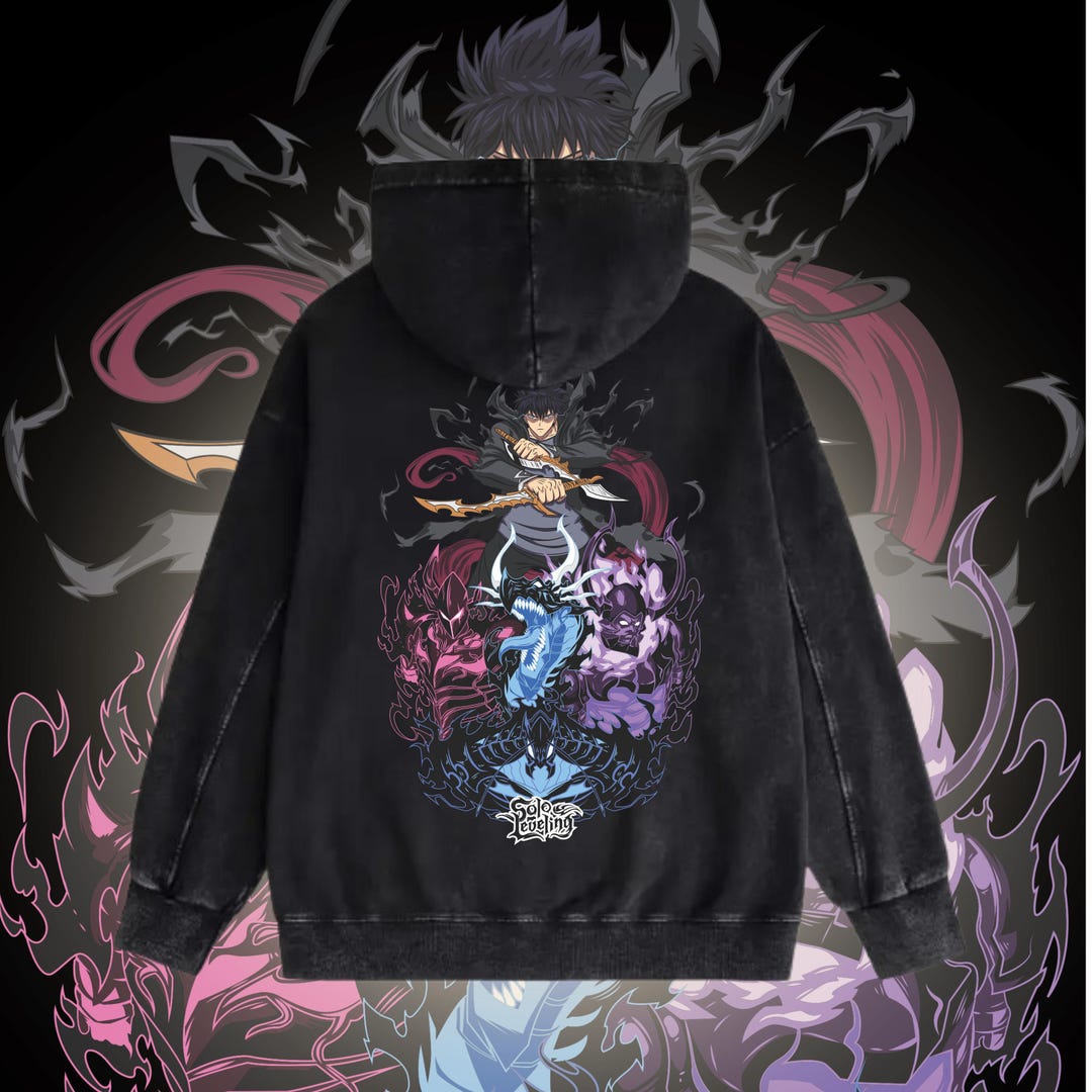 Solo Leveling Anime Hoodie | Premium Heavy Fabric Hoodie | Anime Gym ...