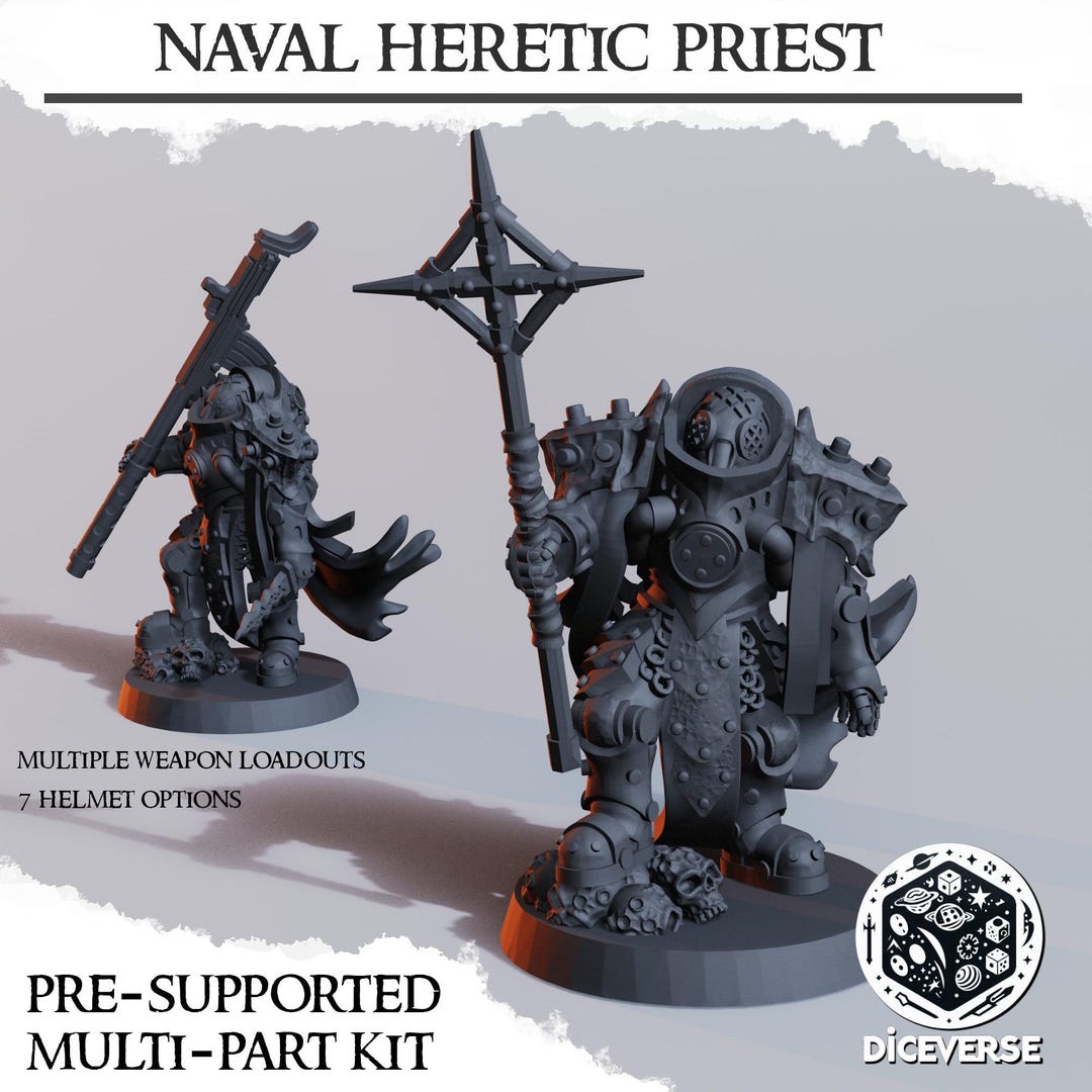 Naval Heretics Priest for Epic Scale Wargaming. - Etsy