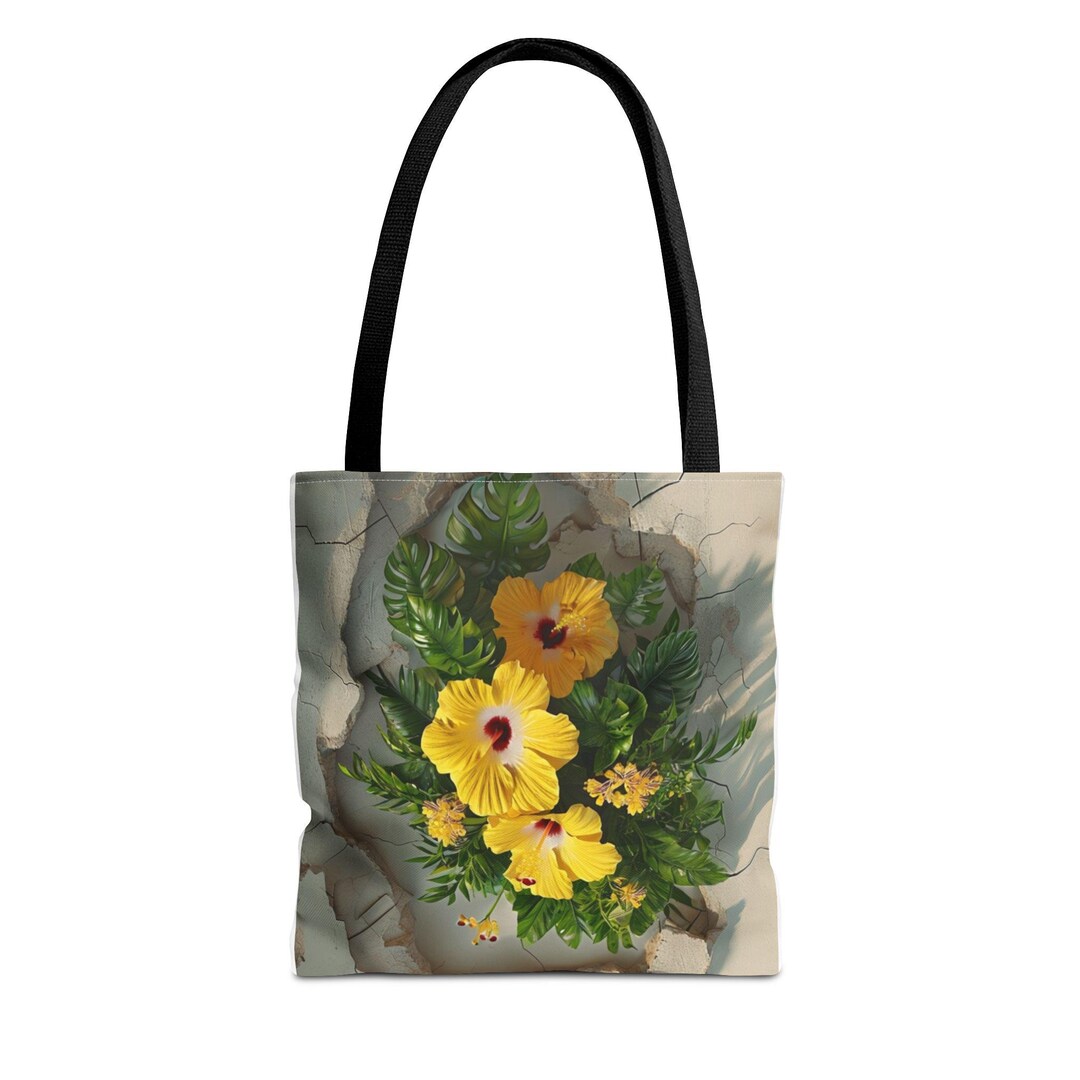 Hibiscus Tote Bag, Beach Bag, Everyday Purse, Gifts for Her, Eco ...