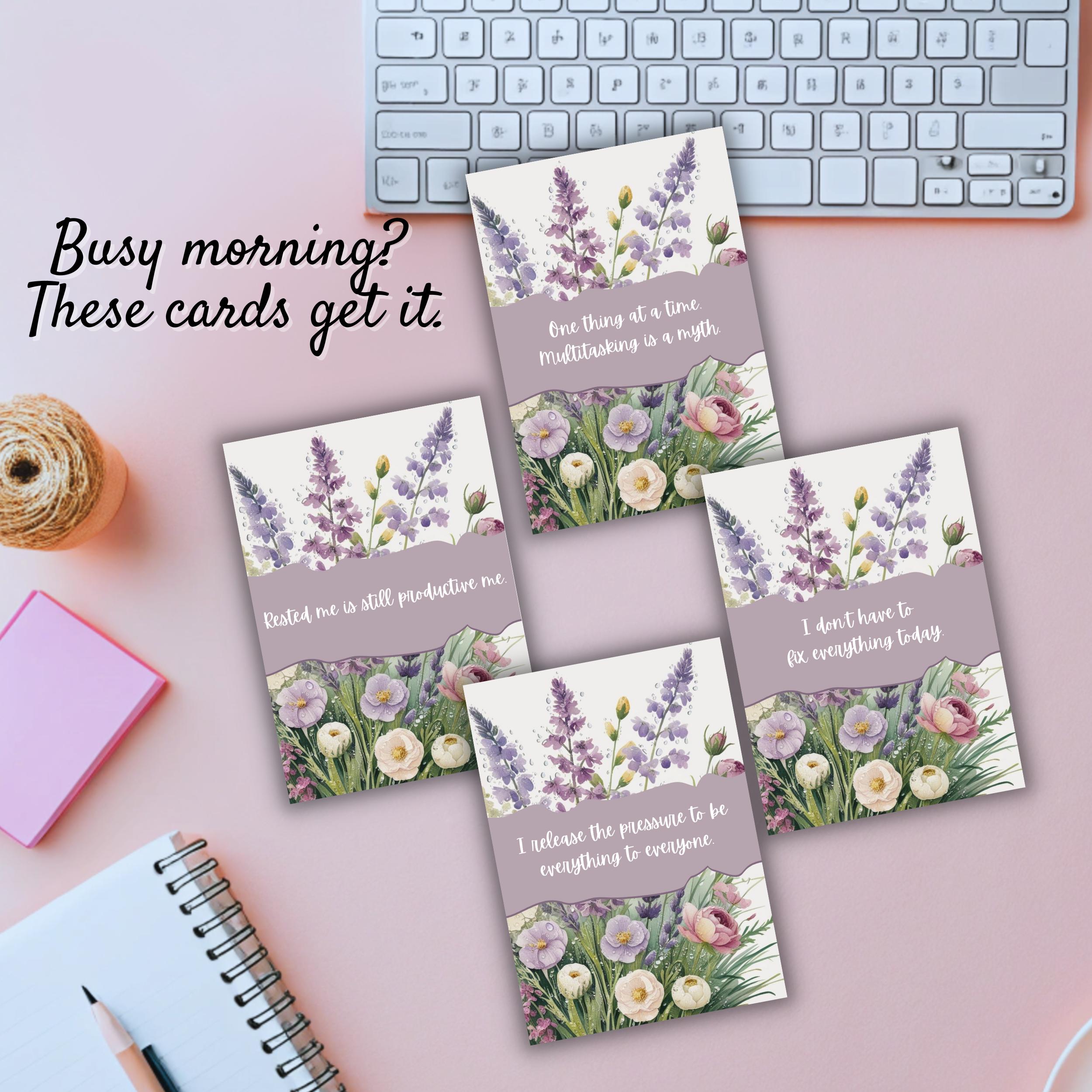Morning Affirmation Cards | Printable Mindset Cards for Women | Instant ...