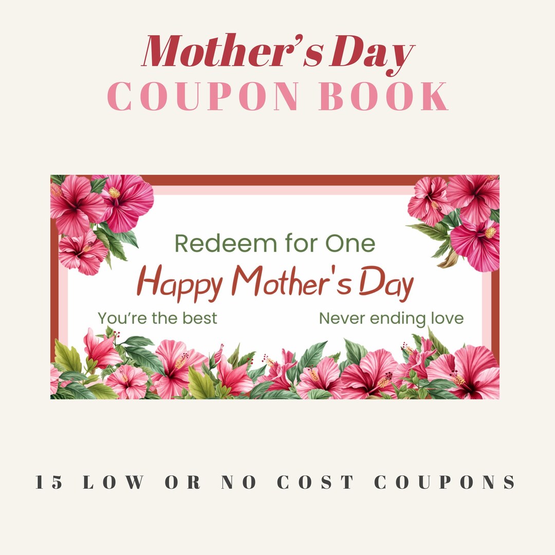 Printable Mother’s Day Coupon Book | DIY Gift From Kids | Fun ...