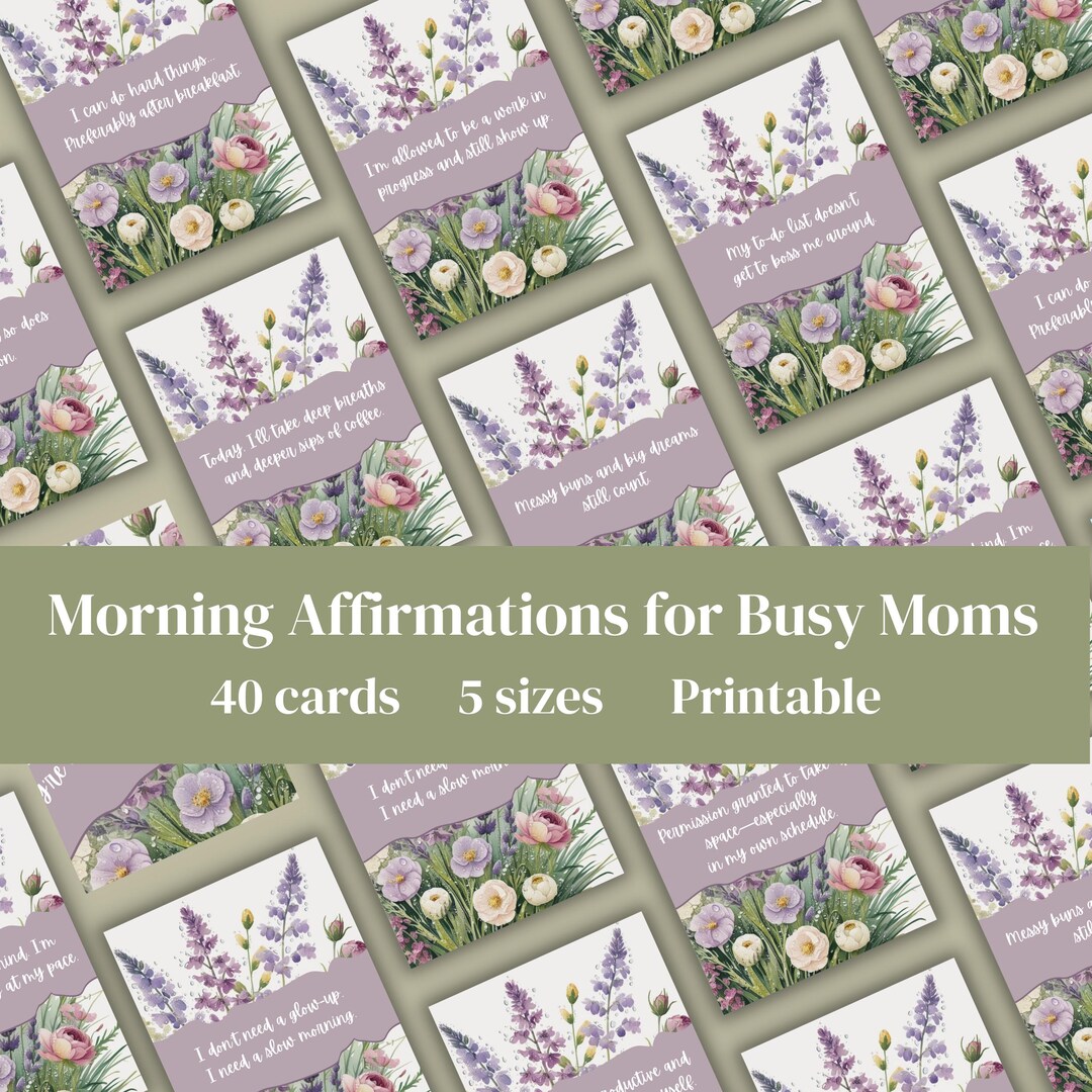 Morning Affirmation Cards | Printable Mindset Cards for Women | Instant ...