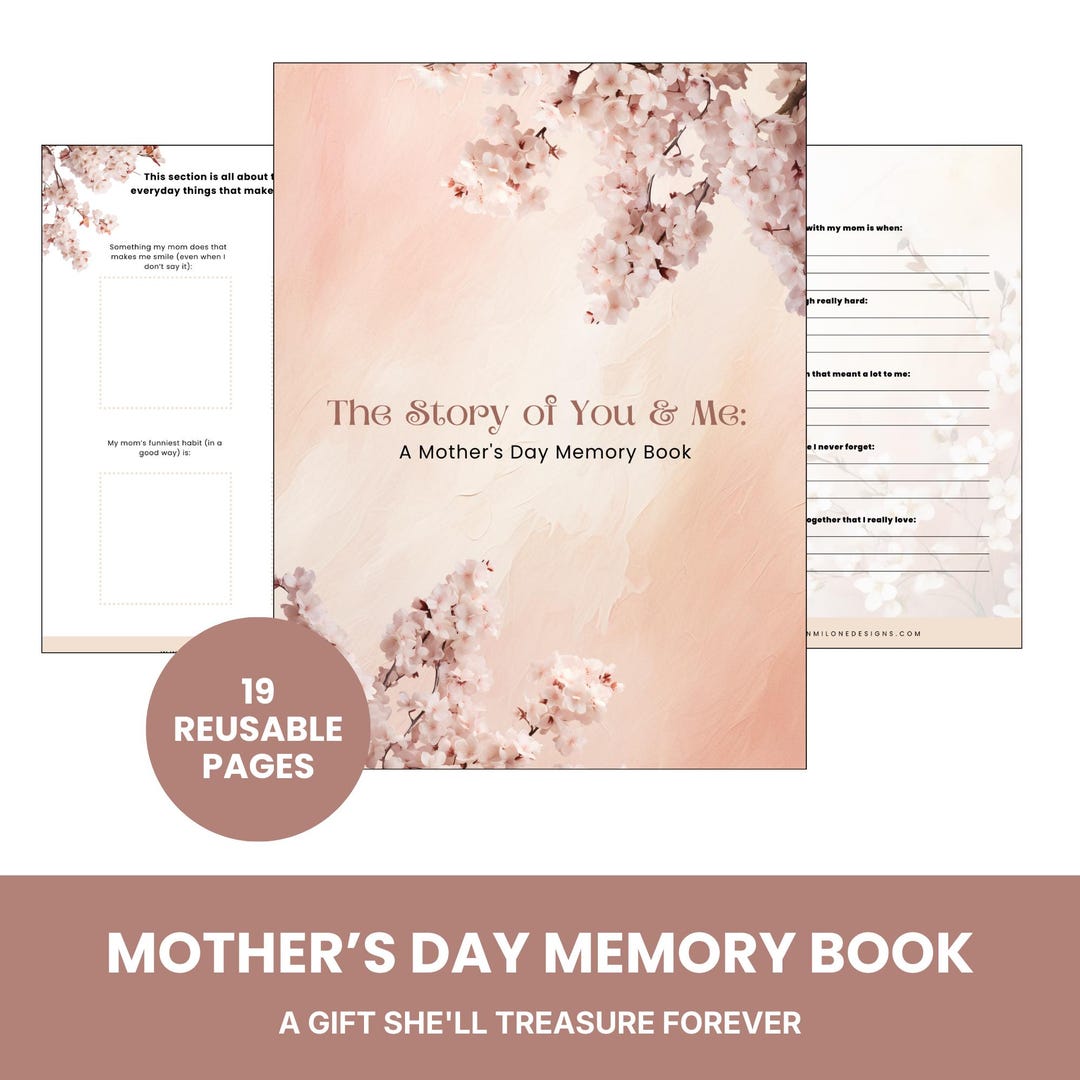 Printable Mother's Day Gift From Kid Son Daughter, All About Mom, Kids ...