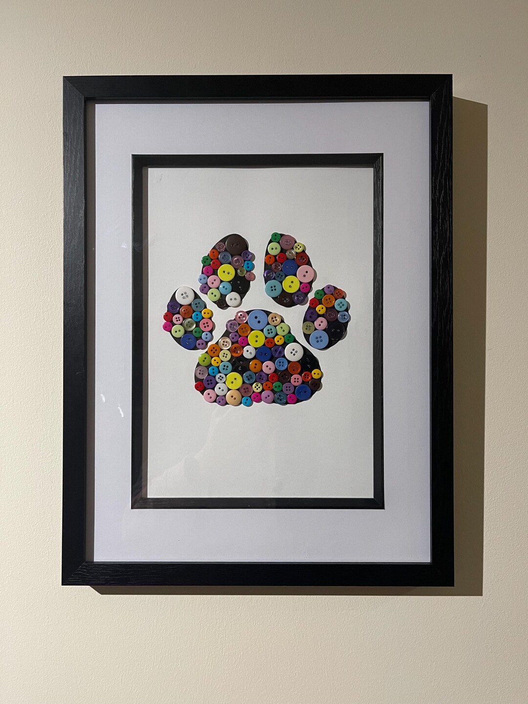 Paw Print Button Picture - Etsy