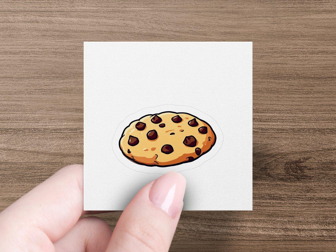 Cute Chocolate Chip Cookie Sticker, Dessert Inspired Decal, Fun Food ...