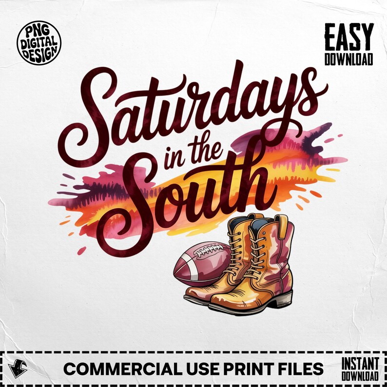 Saturdays in the South Png, Football Png, Cowboy Boots Png,southern Png ...