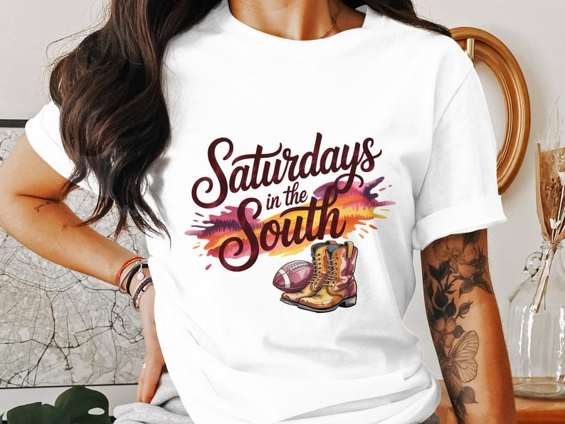 Saturdays in the South Png, Football Png, Cowboy Boots Png,southern Png ...