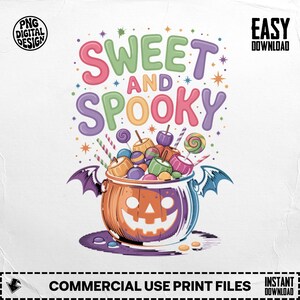 Sweet and Spooky Png, Halloween Png, Candy Png, Trick or Treat Png ...