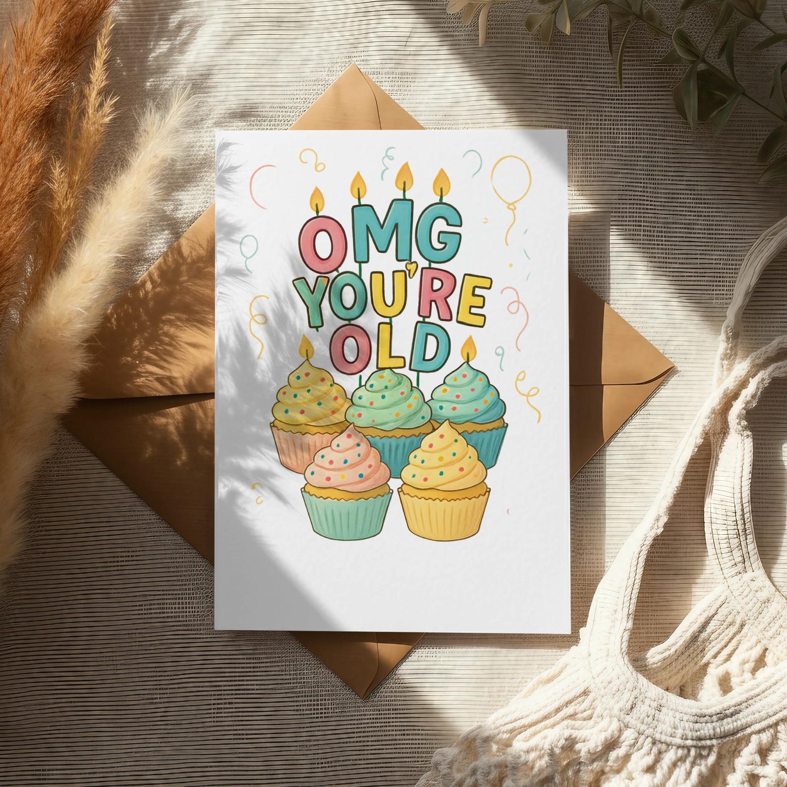 Omg Youre Old Png, Birthday Png, Cupcake Png, Funny Birthday, Birthday ...