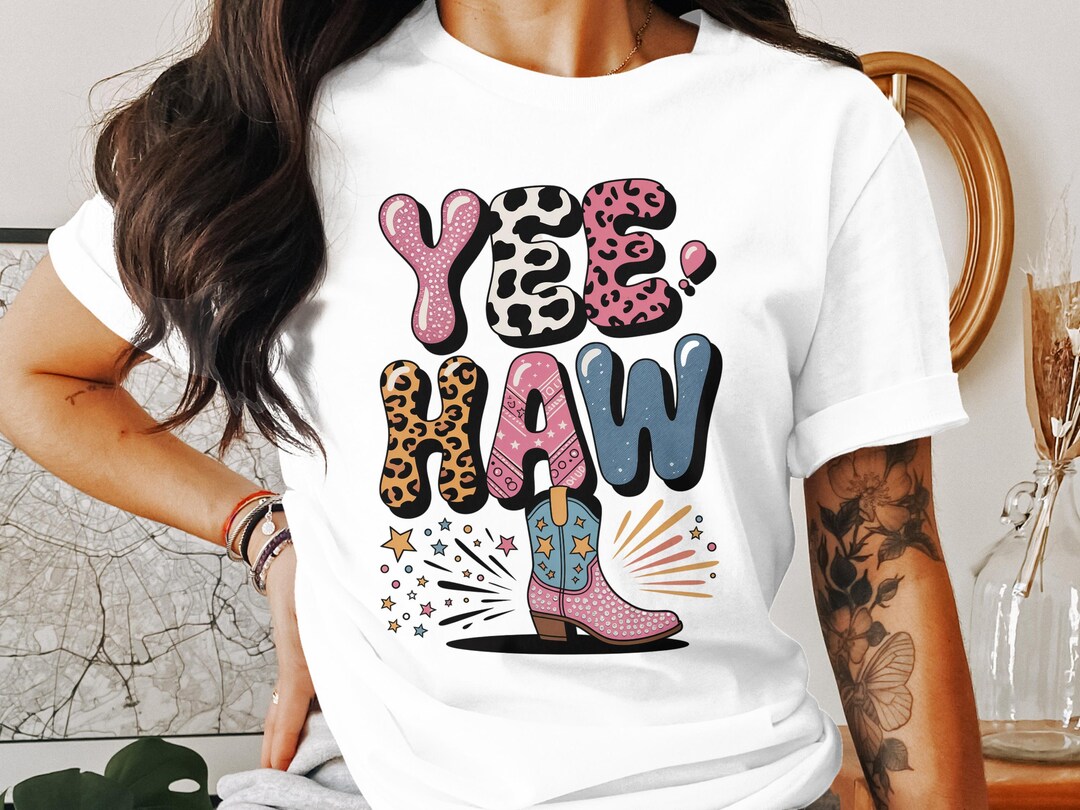Yee Haw Png,cowgirl Png,western Png,cowboy Boot Png,bandana Png,leopard ...
