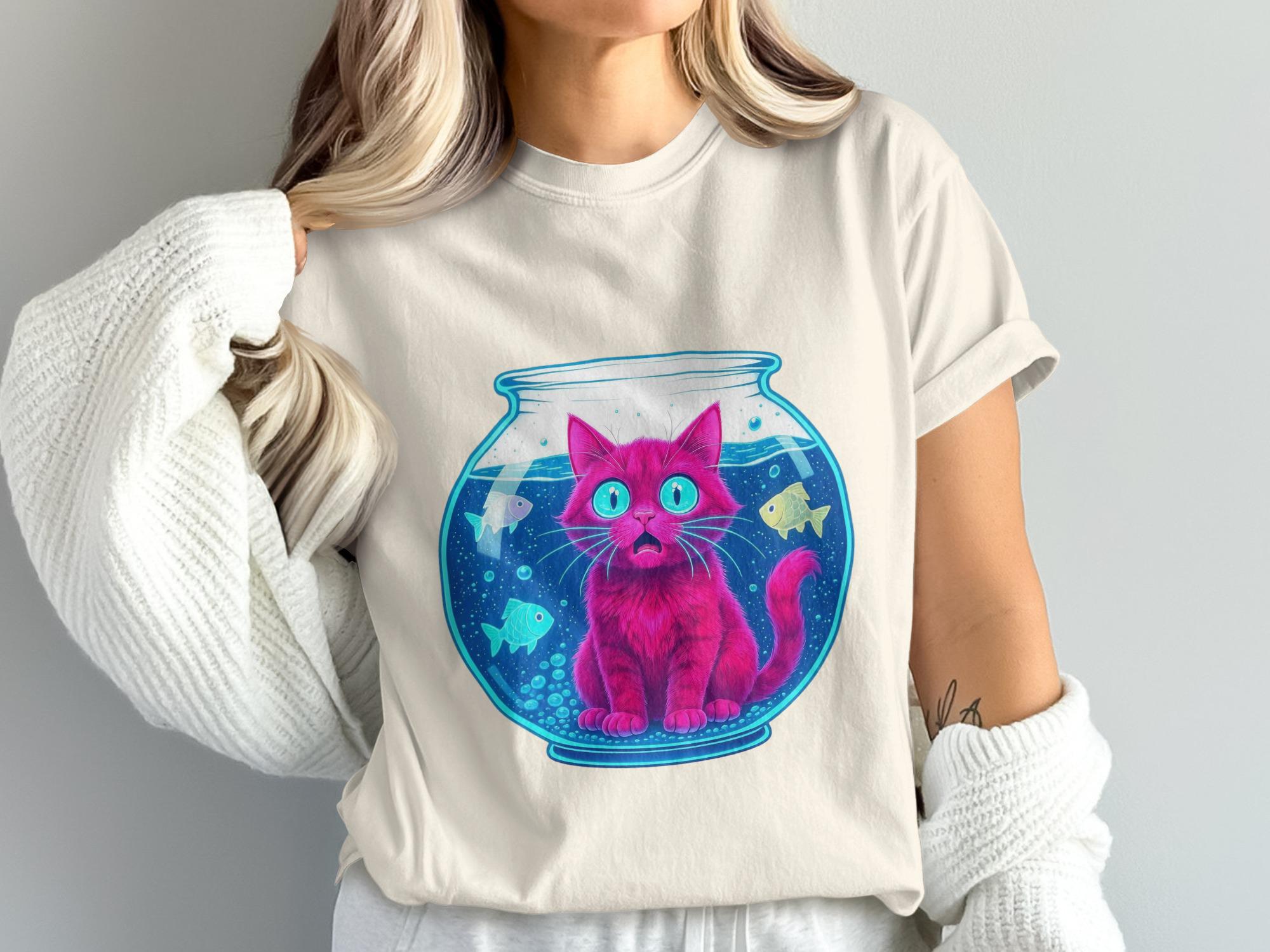 Pink Cat PNG, Fishbowl Png, Shocked Cat, Funny Cat Png, Pet Png, Pet ...