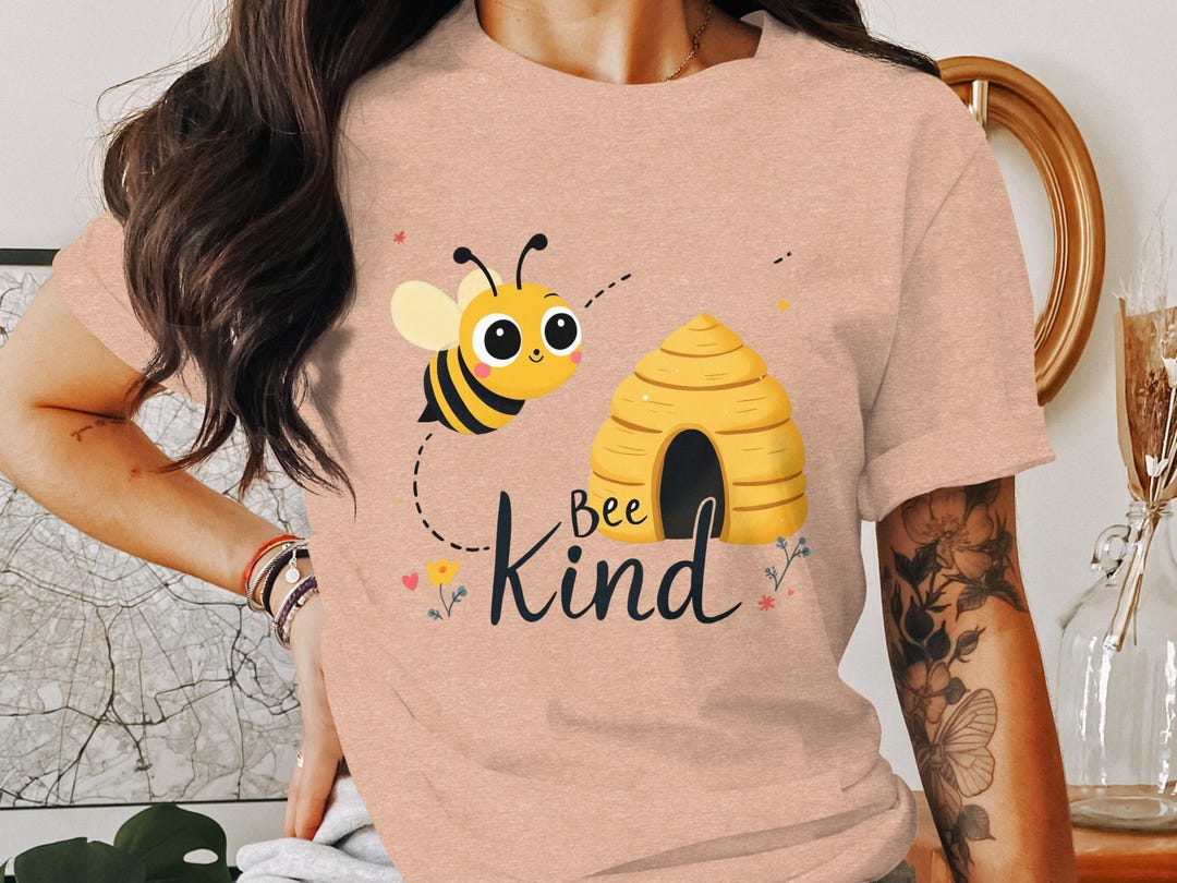 Cute Bee Kind Sweatshirt, Adorable Bee Hive T-shirt, Bee Kind Graphic ...