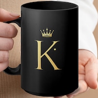 King & Queen Personalized Couples Mug Set - Etsy