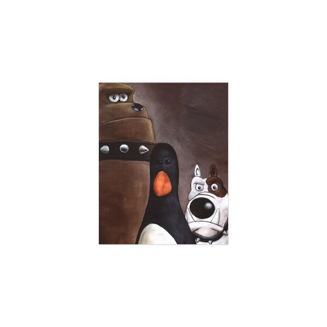 Silk Poster, Wallace and Gromit Themed Wall Art, Indoor & Outdoor ...