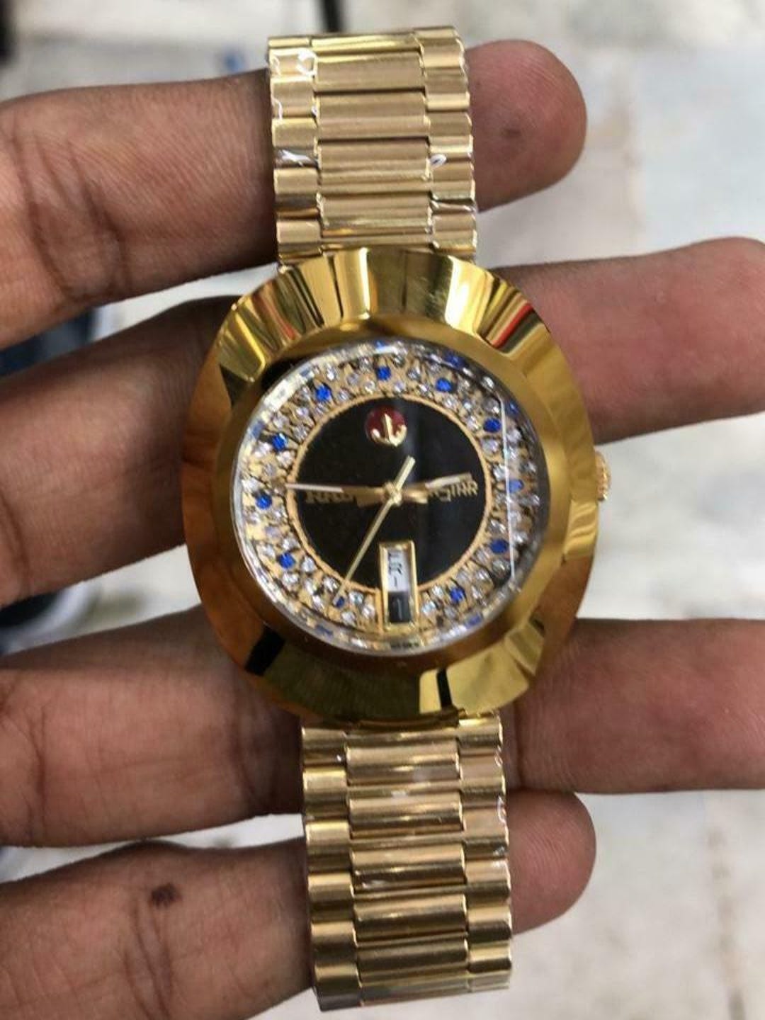 Vintage Style Rado Diastar Automatic Watch: 11-stone Sapphire Crystal ...
