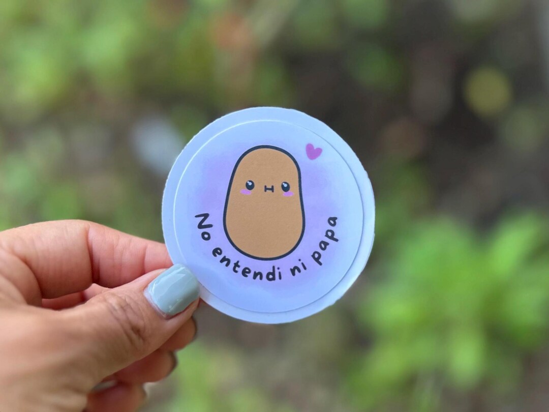 No Entendi Ni Papa Sticker: Funny Spanish Humor, Water Resistant - Etsy
